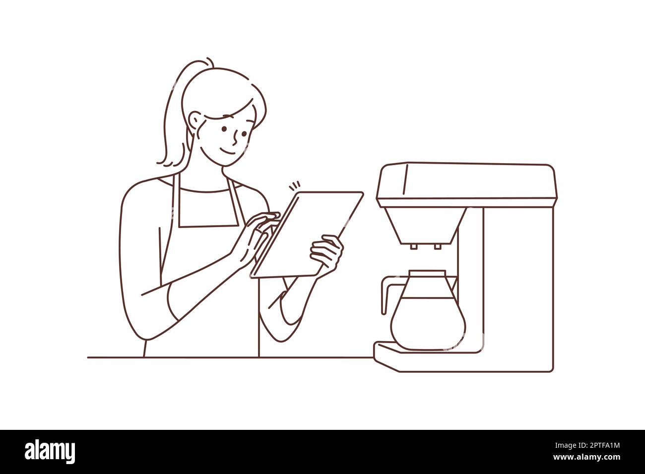 Cartoon waitress taking order hi-res stock photography and images - Alamy