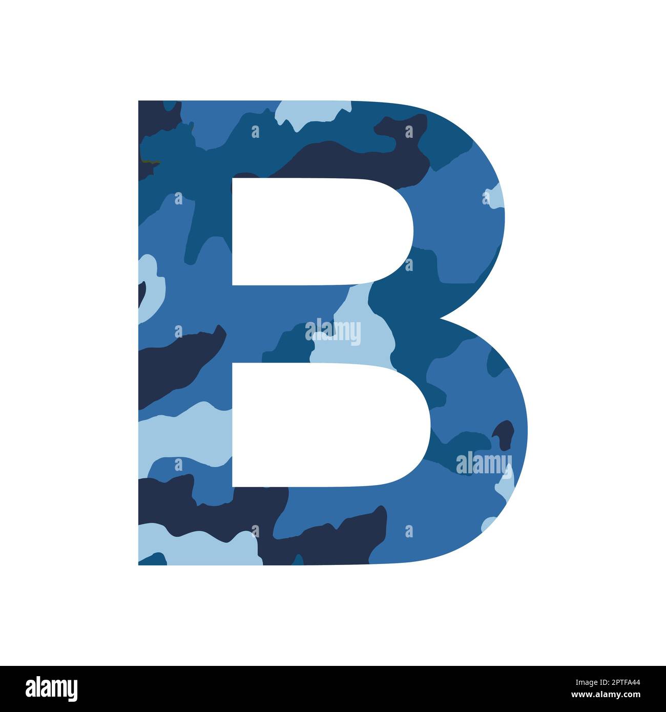 English alphabet letter B, khaki style isolated on white background ...