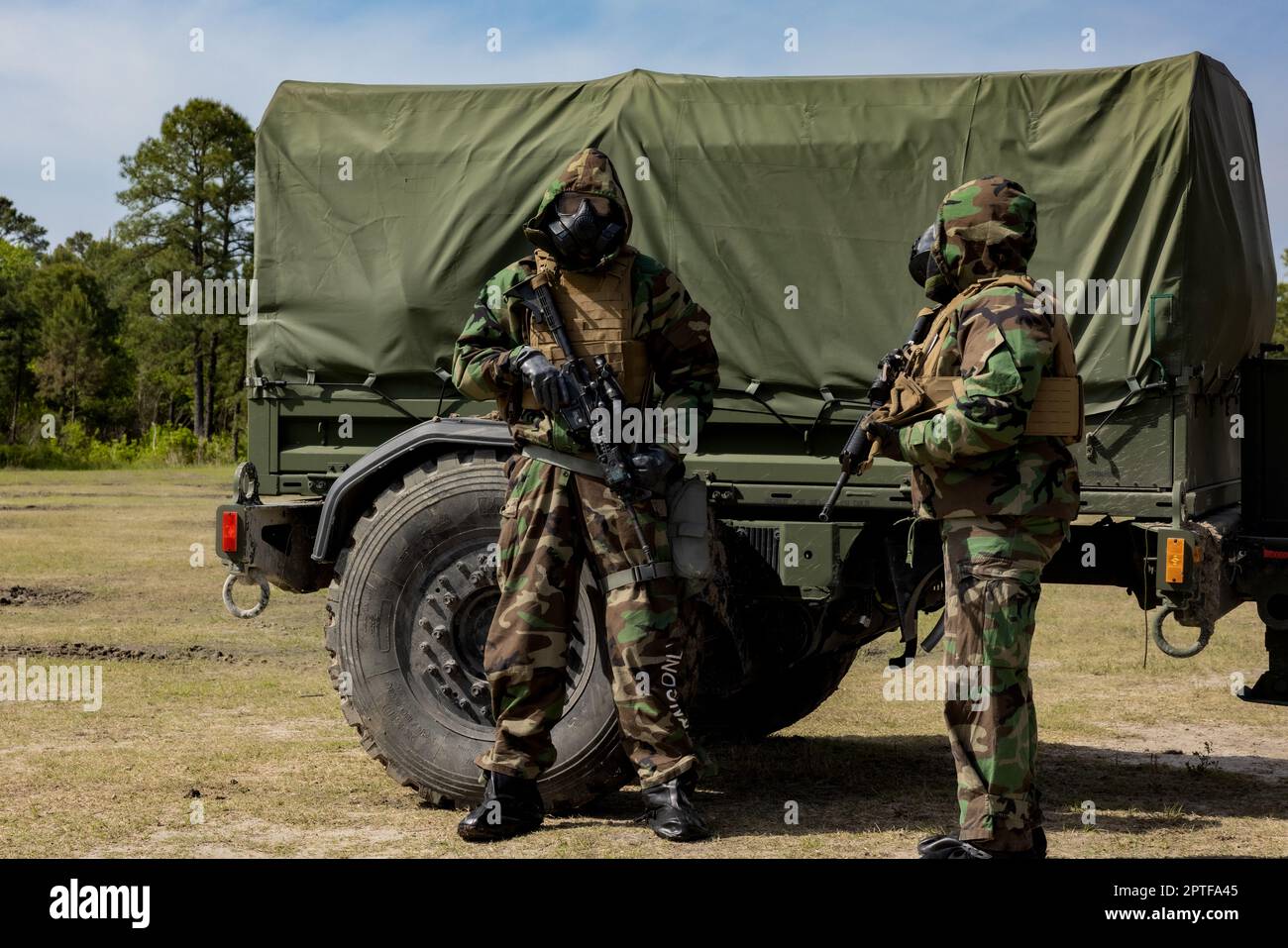 U.S. Marines with Headquarters Battalion (HQ Bn), 2d Marine Division ...