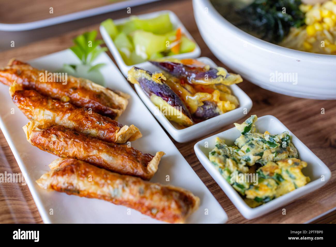 Small plate of appetizer in restaurant Stock Photo - Alamy