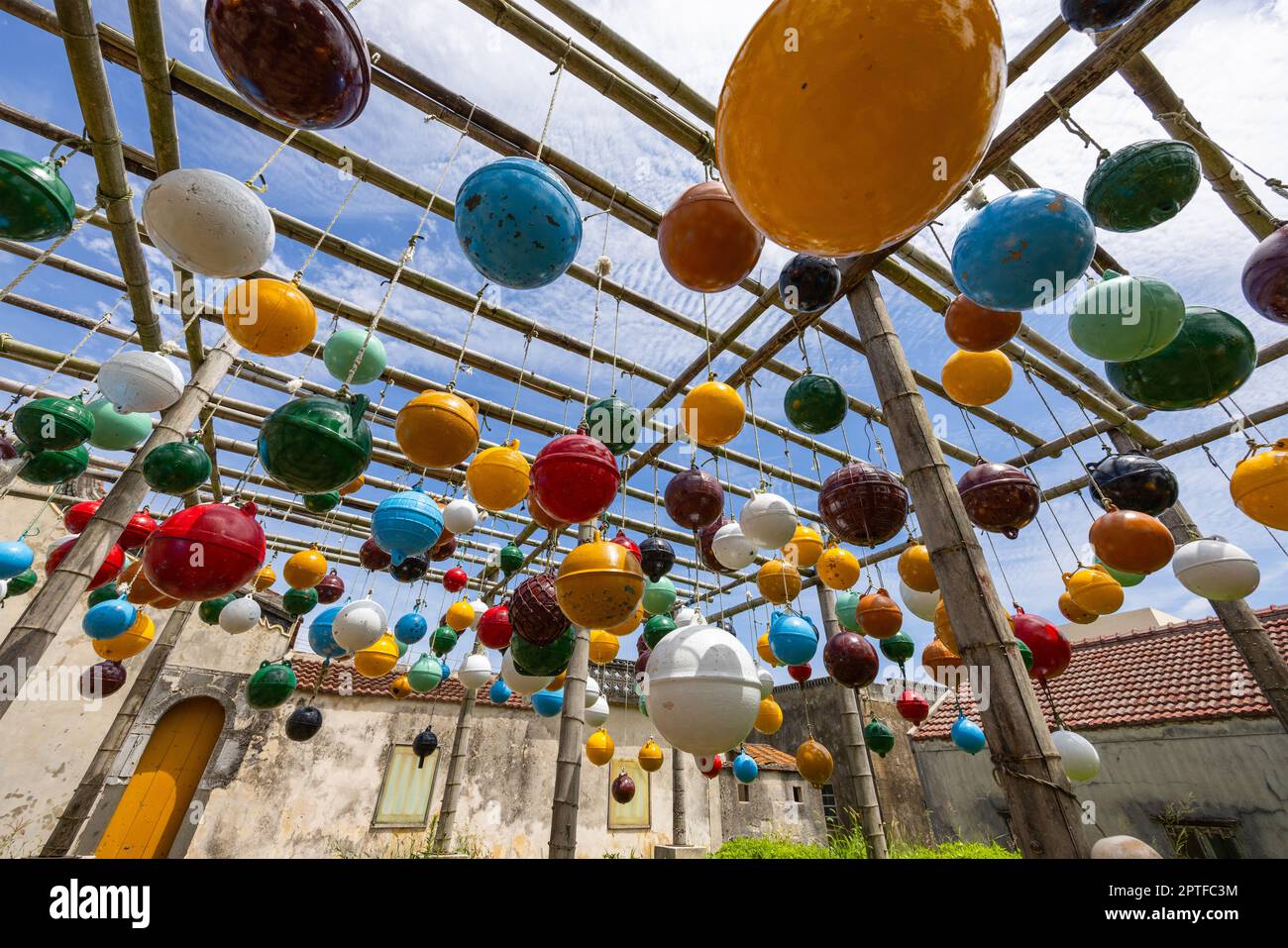Colorful floating ball in Nanliao of Penghu at Taiwan Stock Photo - Alamy