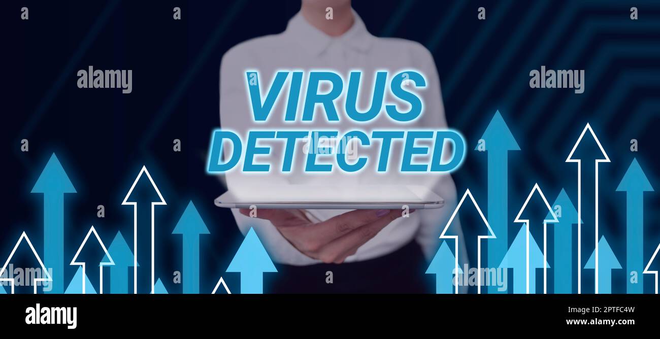 Conceptual display Virus DetectedA computer program used to prevent and ...