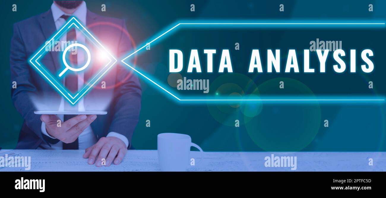 Text showing inspiration Data Analysis, Business idea Translate numbers to Analytical Conclusion ...