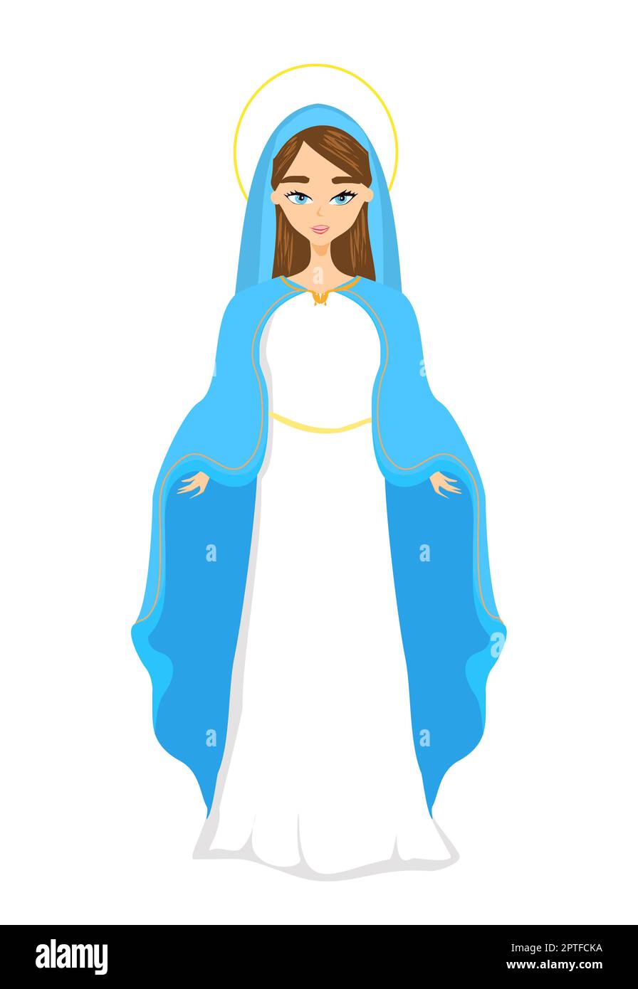 Holy Mary icon, isolated illustration Stock Photo - Alamy