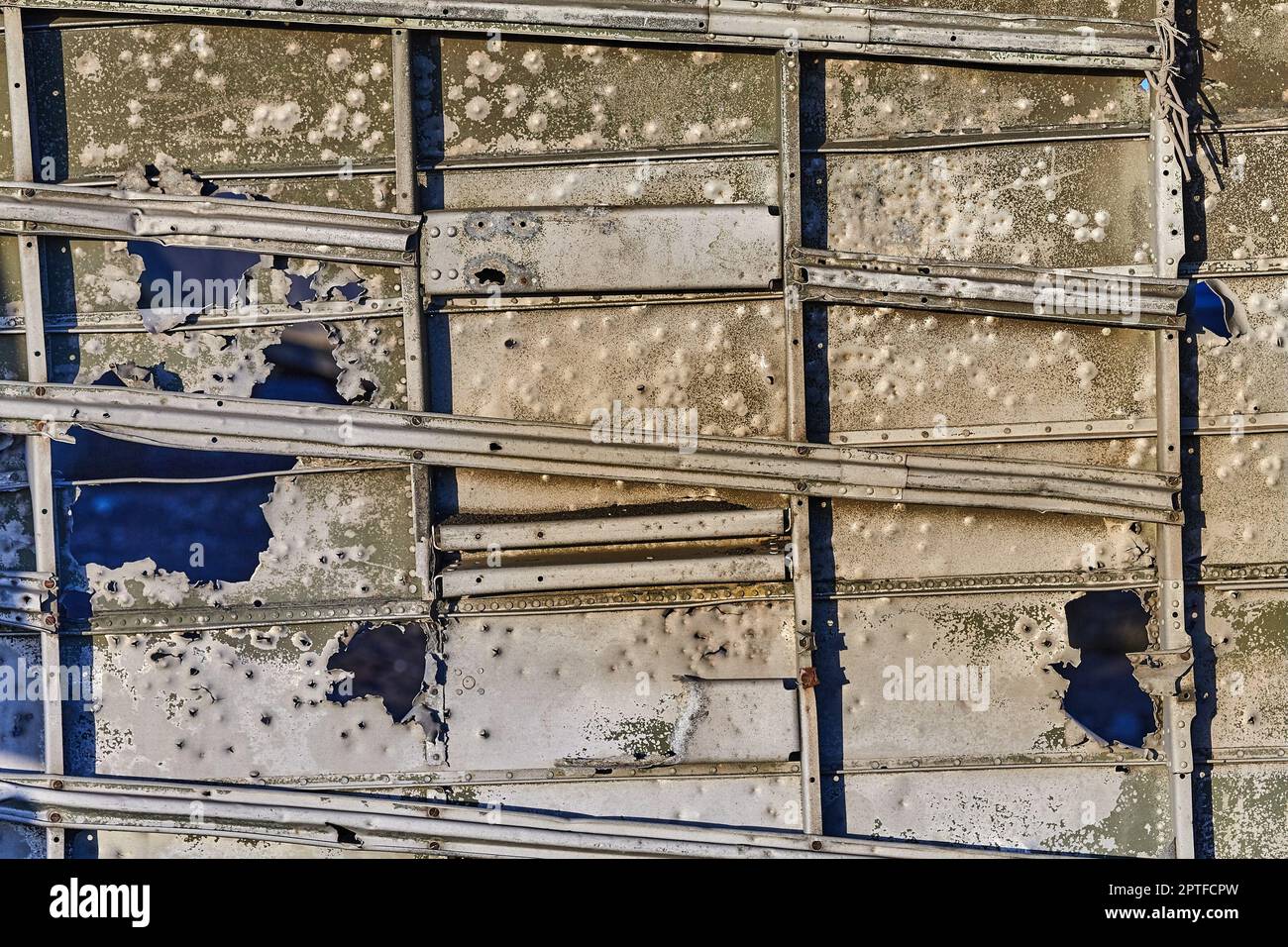 Rusty scrap metal texture af an abandoned plane wreck Stock Photo - Alamy