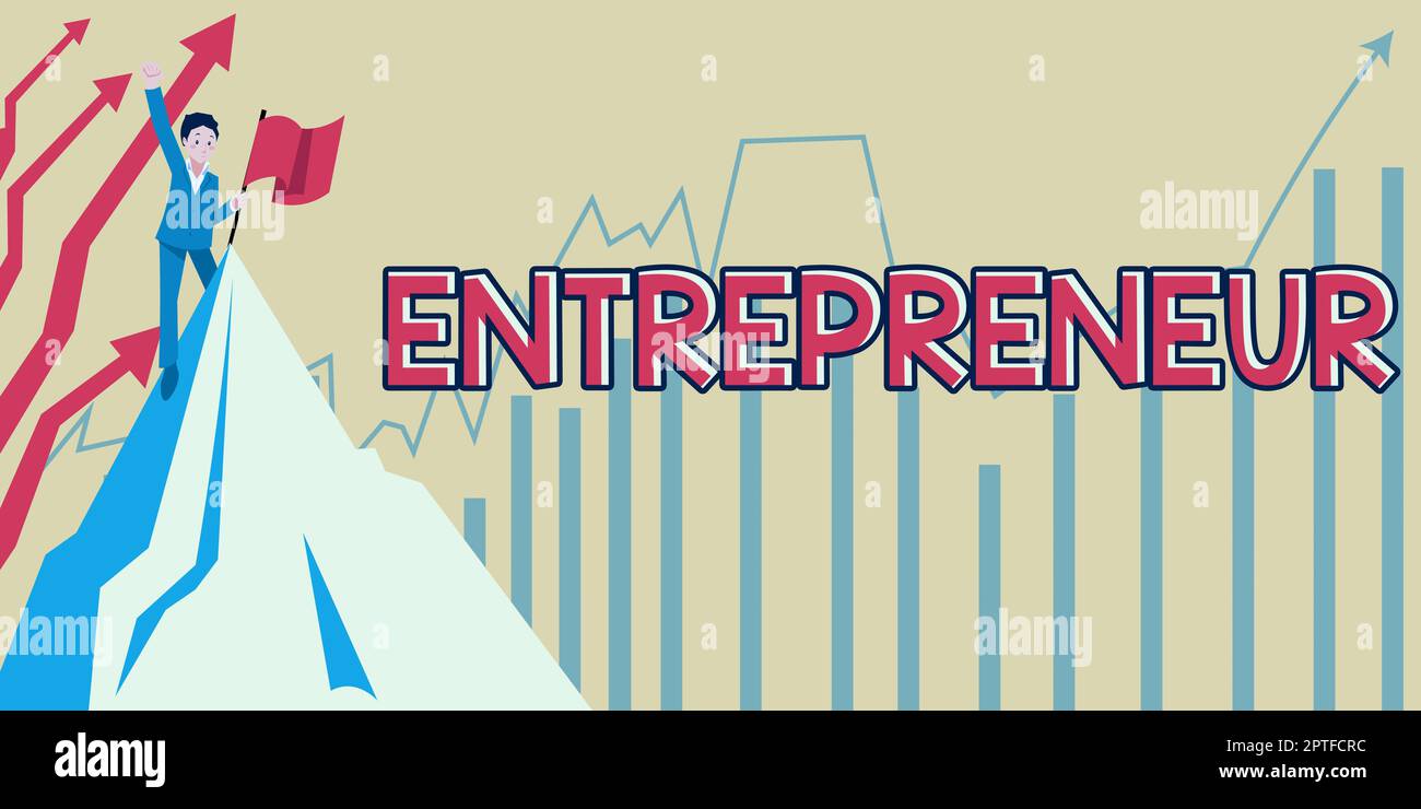 Handwriting text Entrepreneur, Business idea one who organizes and ...