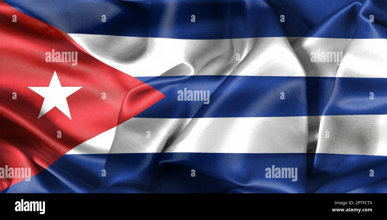 Cuba flag realistic waving hi-res stock photography and images - Alamy
