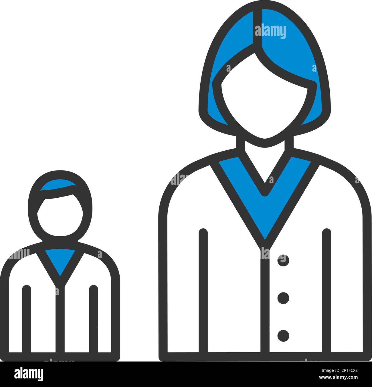 Lady Boss With Subordinate Icon Stock Vector Image & Art - Alamy