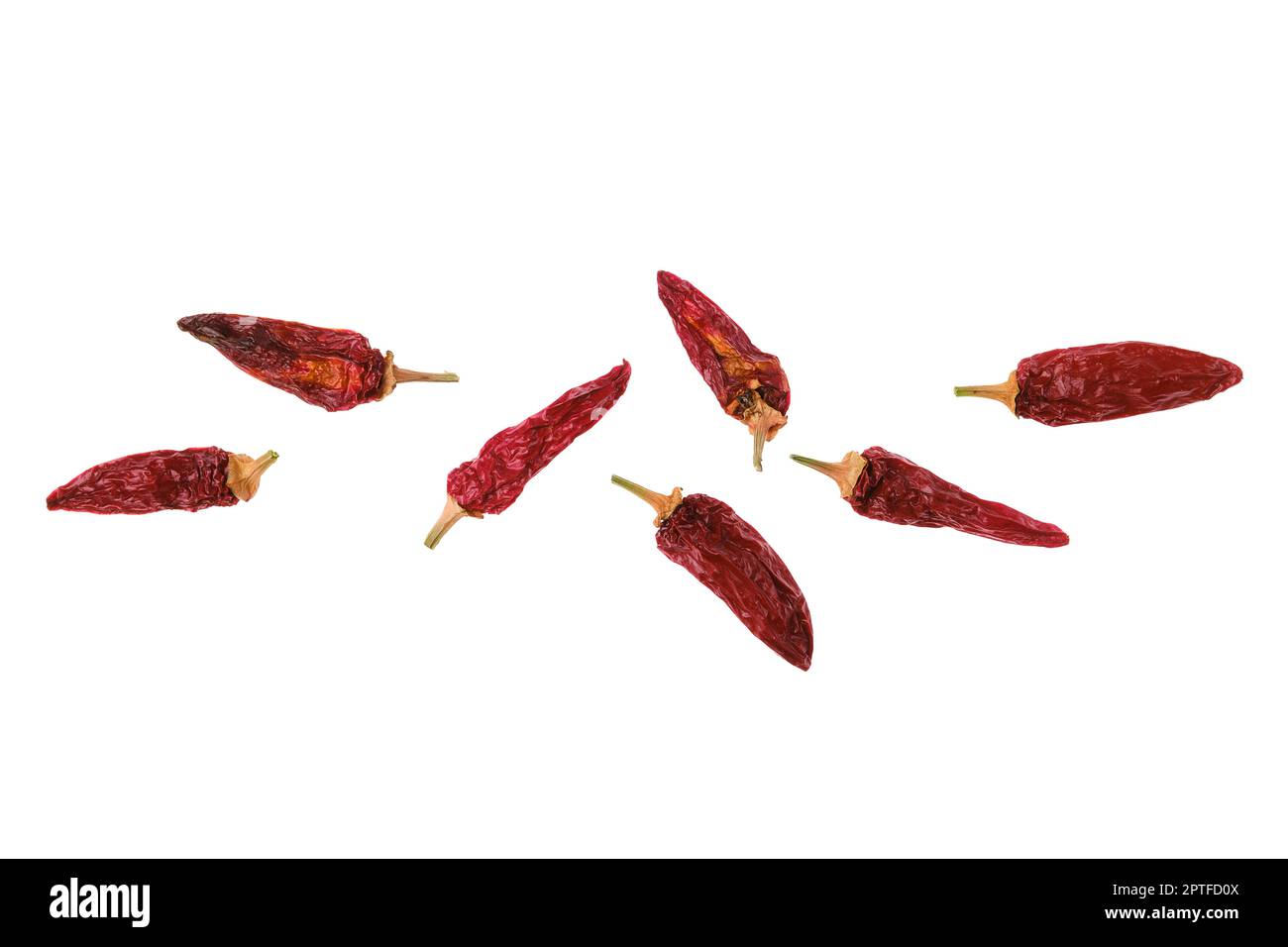Dried whole chilli pepper isolated on white background Stock Photo - Alamy