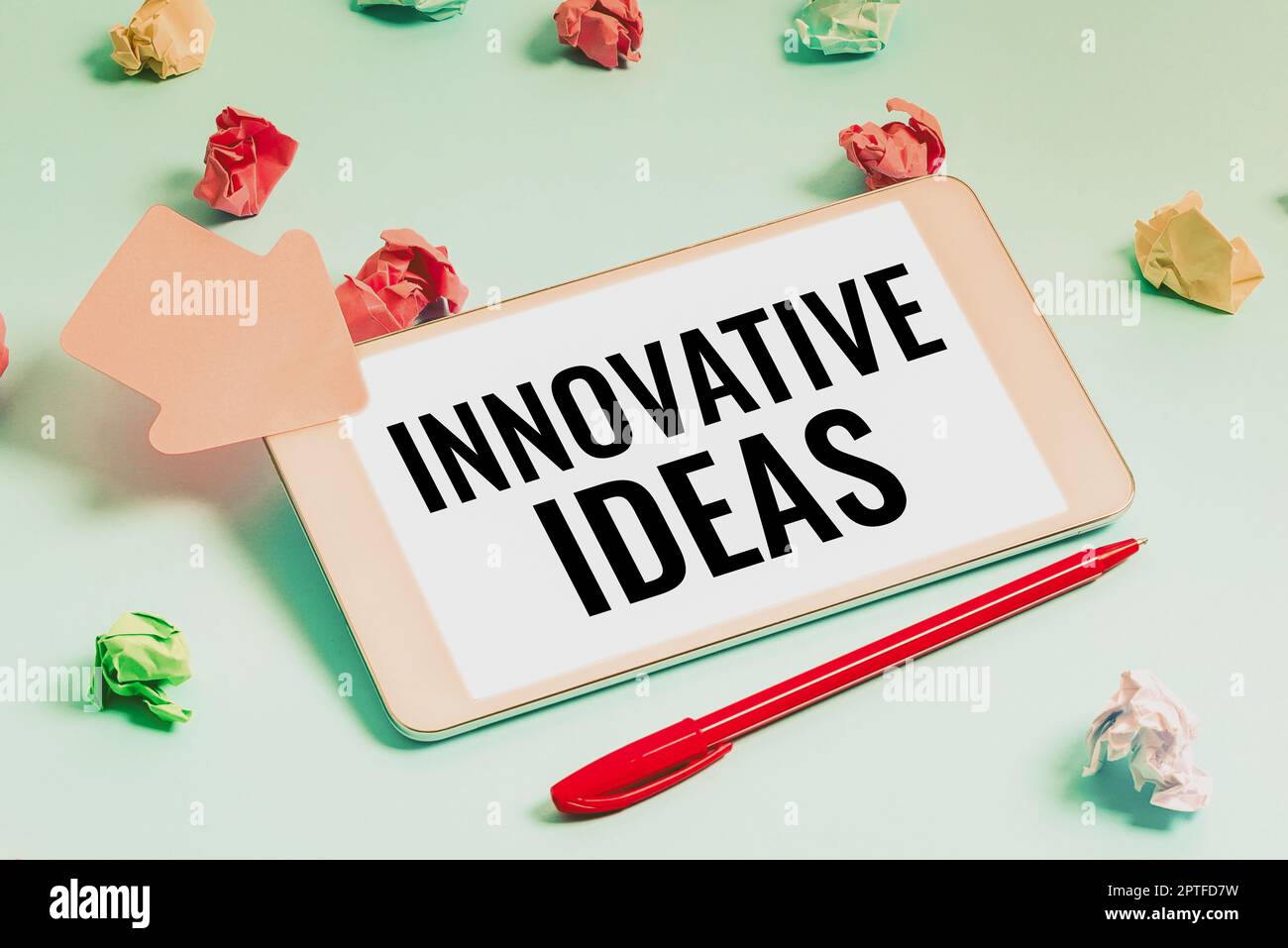 Hand writing sign Innovative Ideas, Business showcase concepts that are ...