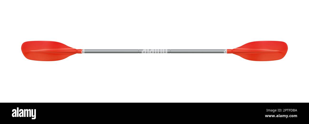 Asymmetrical kayak paddle isolated on white background Stock Photo - Alamy