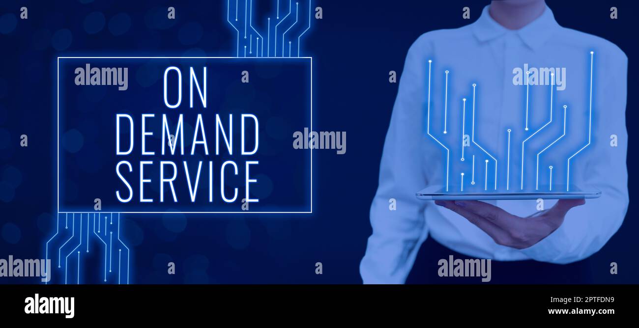 Text caption presenting On Demand Service, Business showcase Allows ... Text caption presenting On Demand Service, Business showcase Allows ...