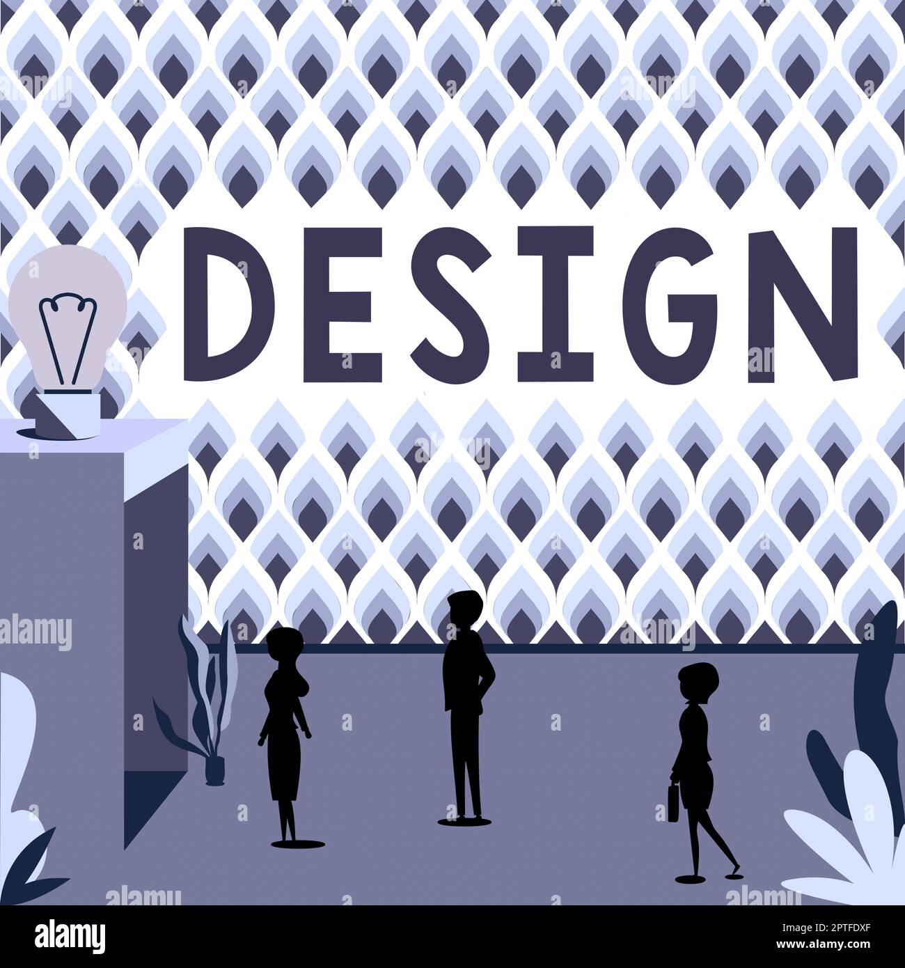 Text Sign Showing Design Word For Drawing Produced To Show The Look And Function Or Workings Of