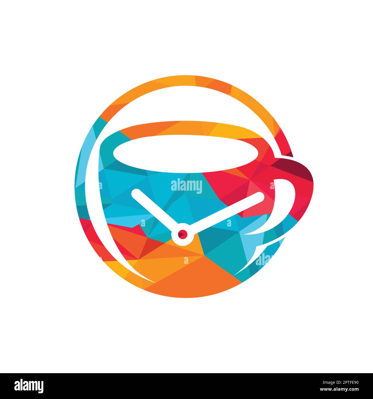 Coffee time vector logo design. Coffee cup time clock concept design ...