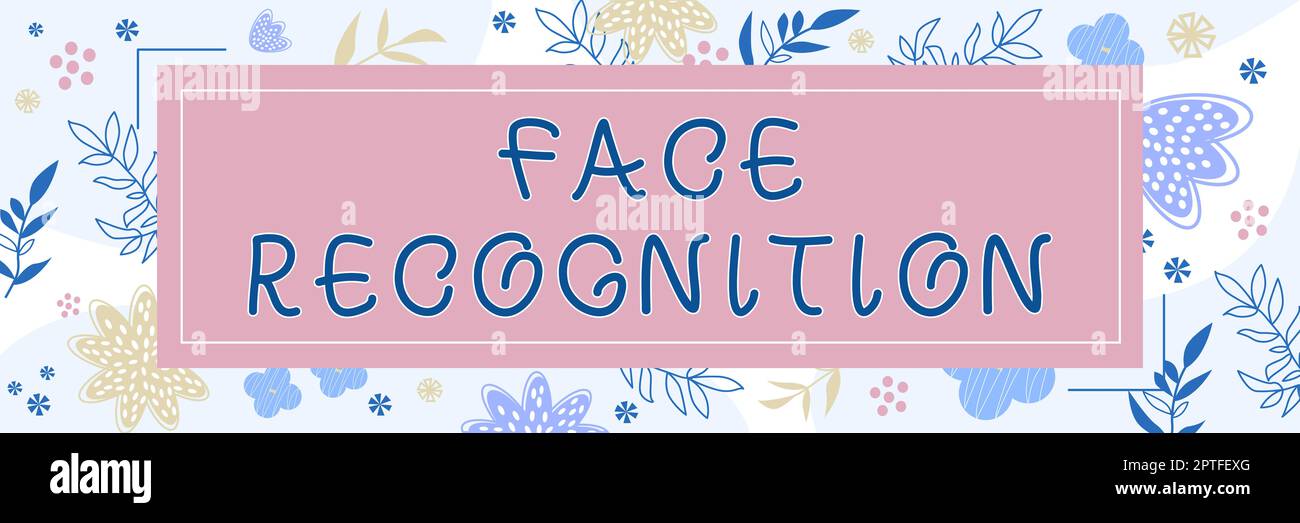 Hand writing sign Face Recognition, Business approach ability of a ...