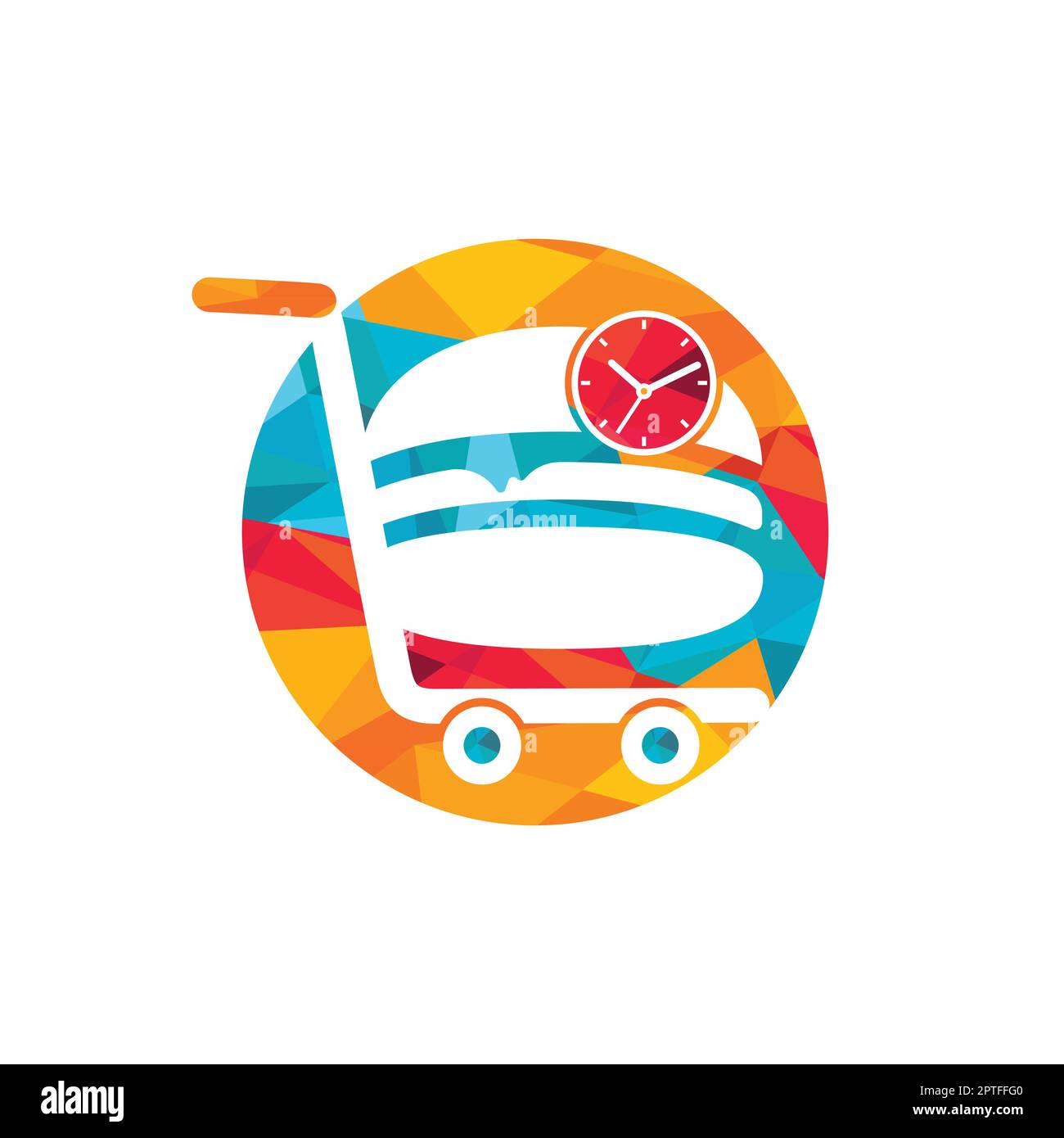 Food delivery vector logo design. On time food delivery logo concept ...