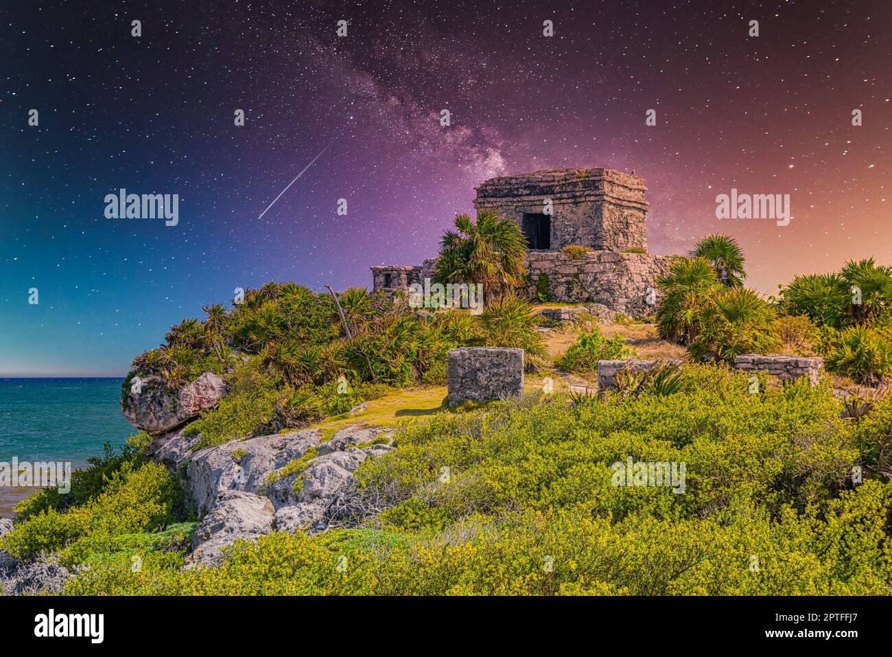 Structure 45, offertories on the hill near the beach, Mayan Ruins in ...