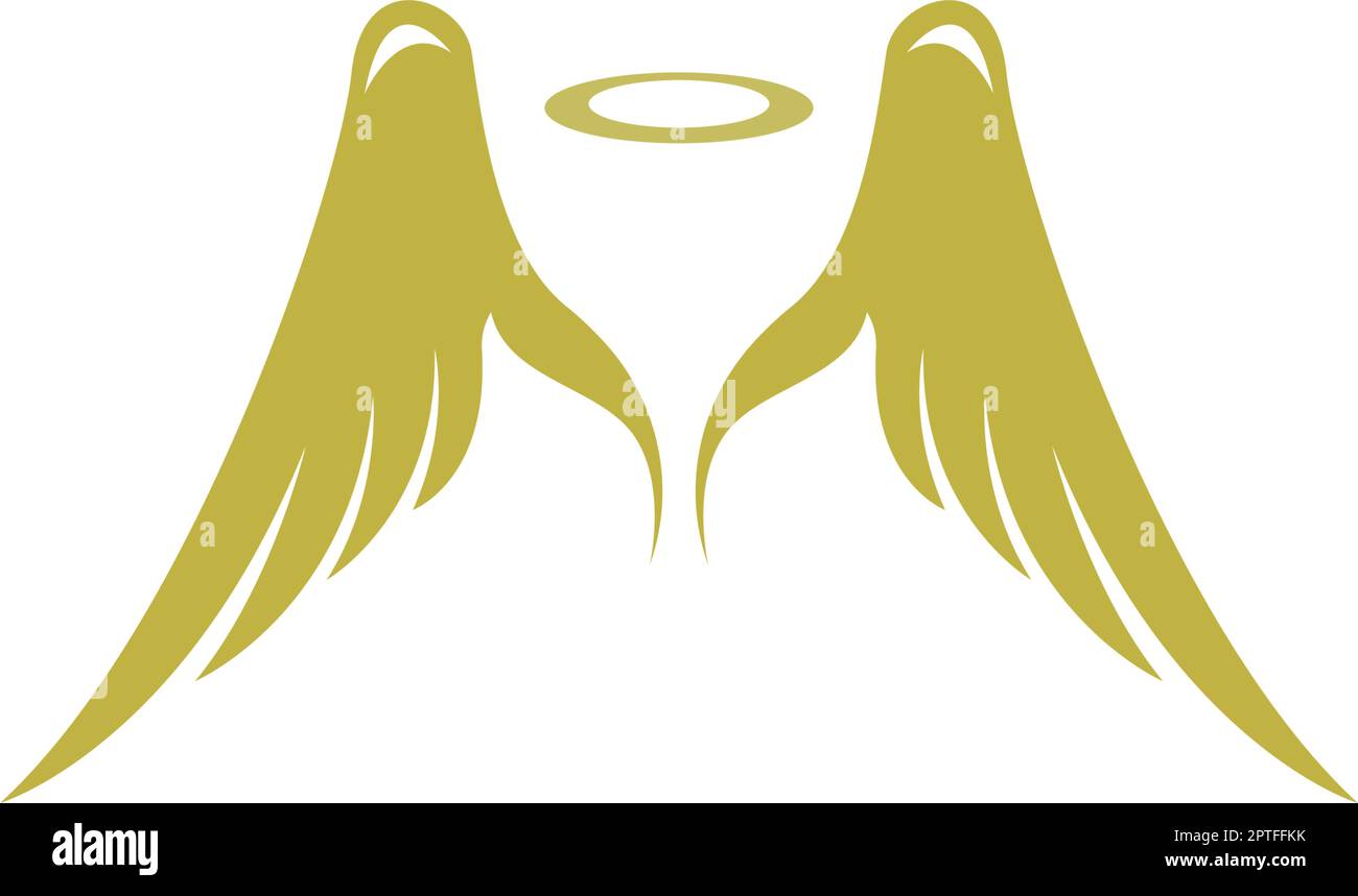 Angel wings icon logo design Stock Vector Image & Art - Alamy