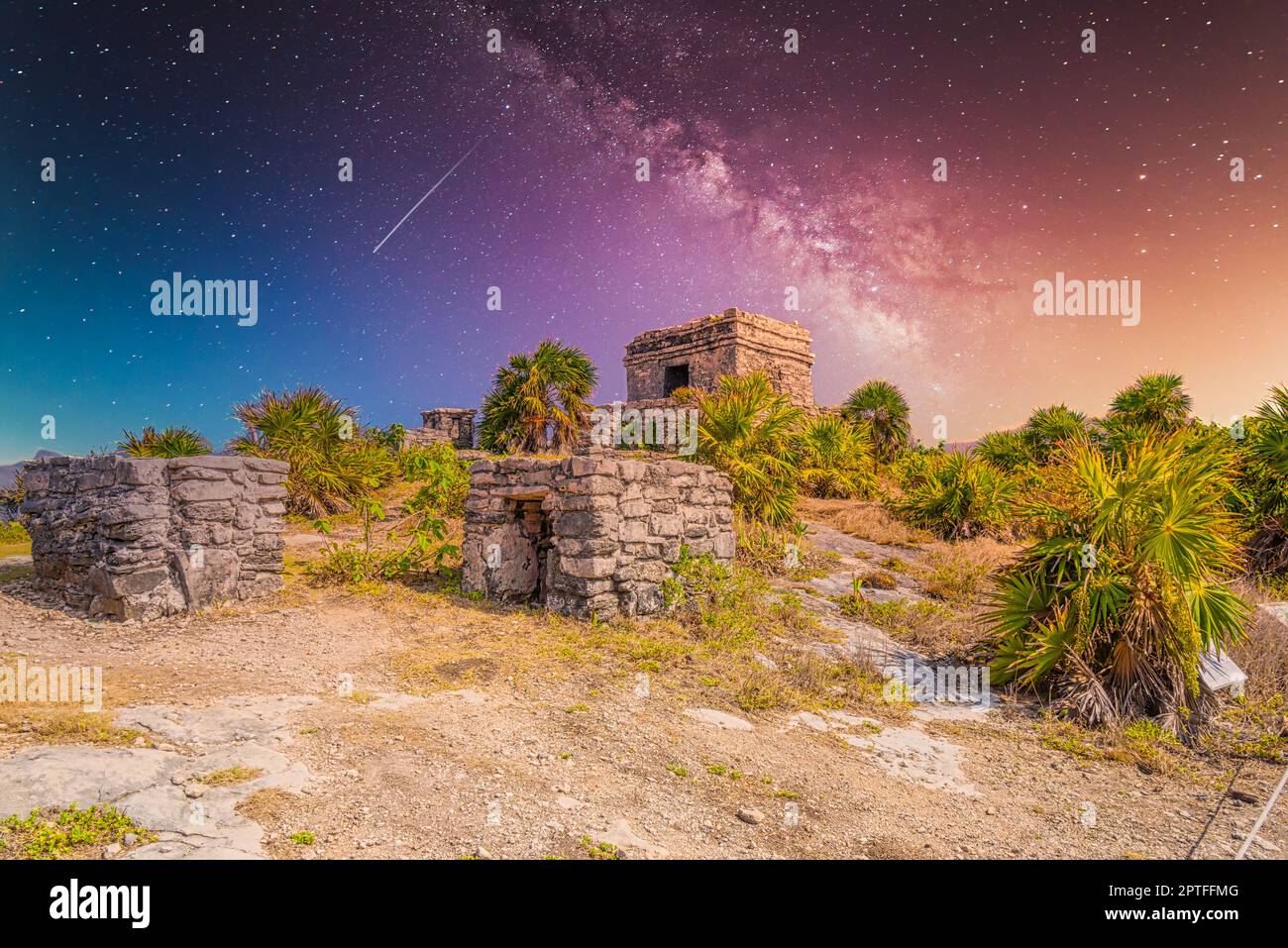 Structure 45, offertories on the hill near the beach, Mayan Ruins in ...
