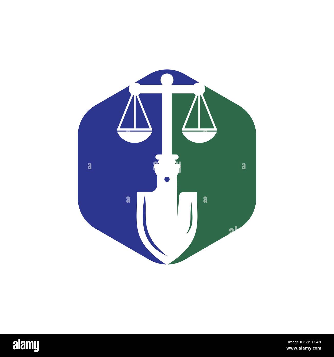 Shovel scale vector logo design. Labor law vector logo design template ...