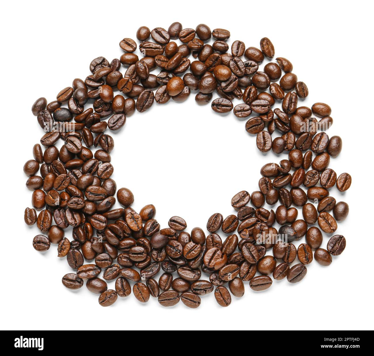 Frame made of coffee beans isolated on white background Stock Photo - Alamy