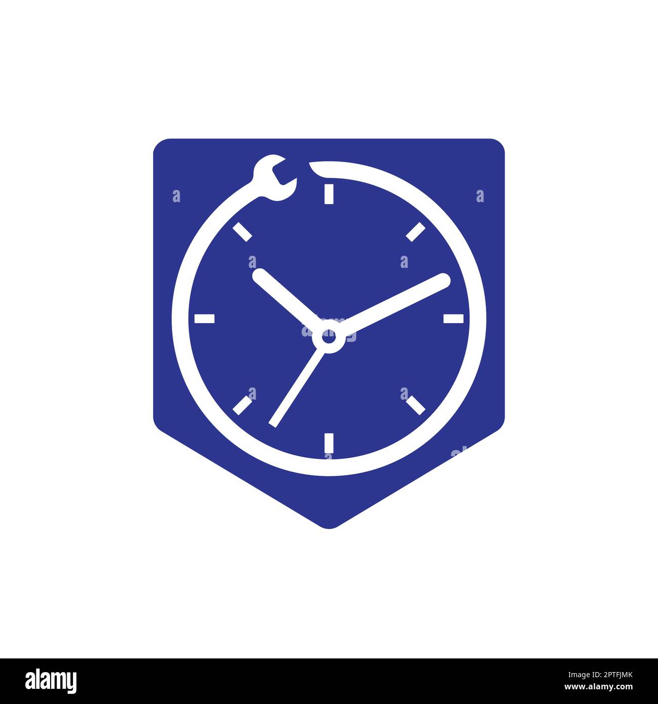 Service time vector logo design. Repair time logo design template Stock ...