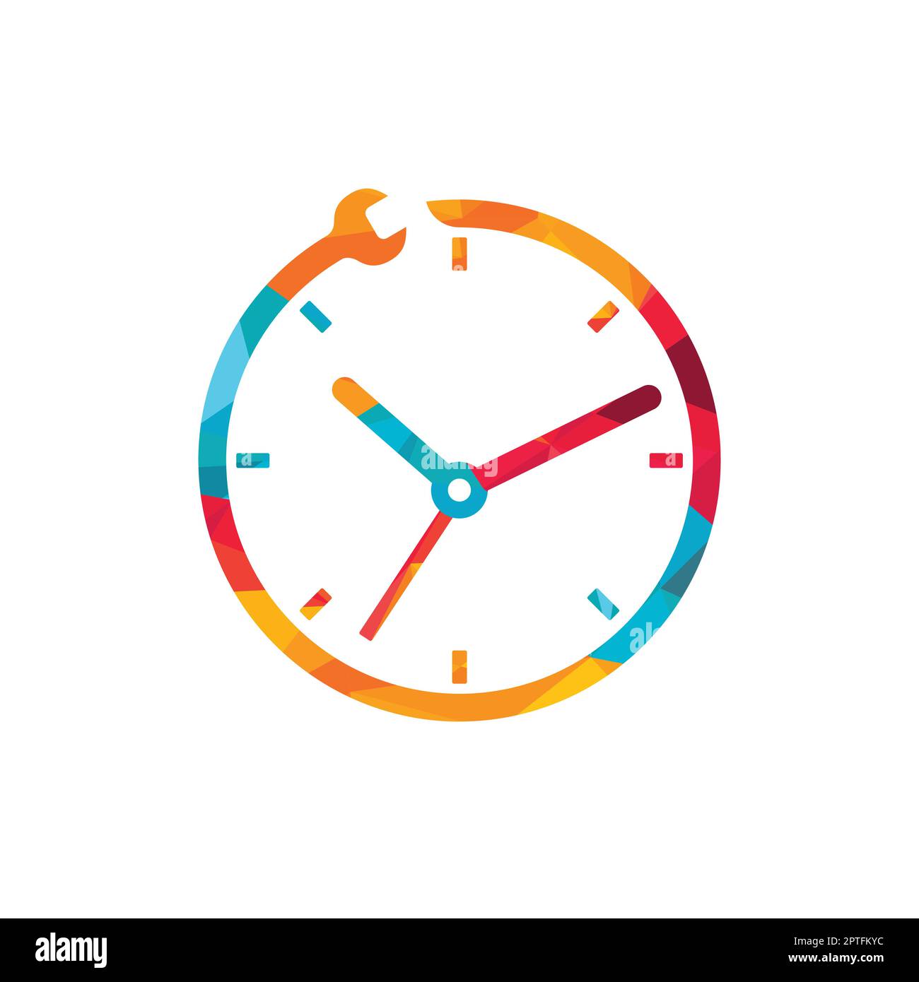 Service time vector logo design. Repair time logo design template Stock ...