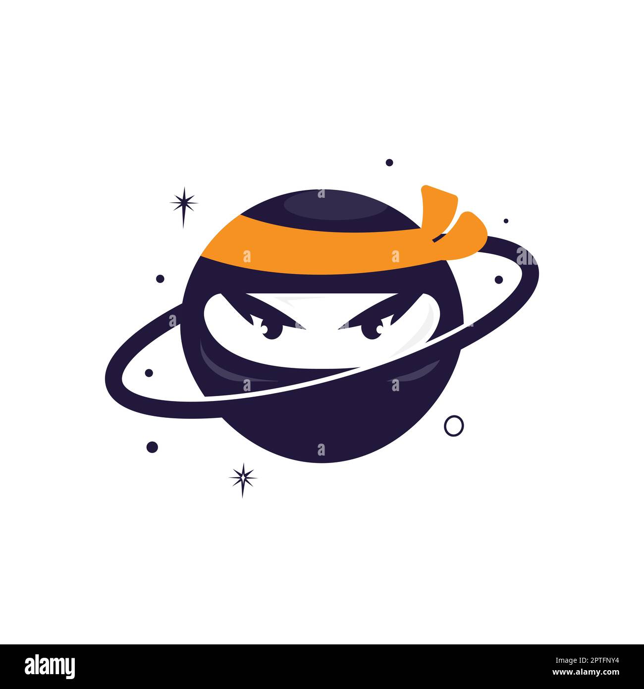 Ninja planet vector logo design template. Ninja character with globe ...