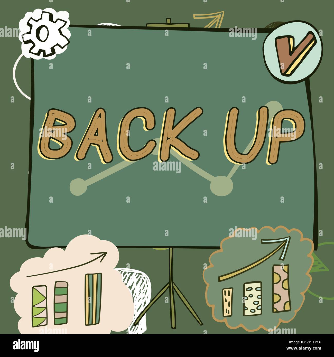 Conceptual caption Back Up, Internet Concept saving important data into ...