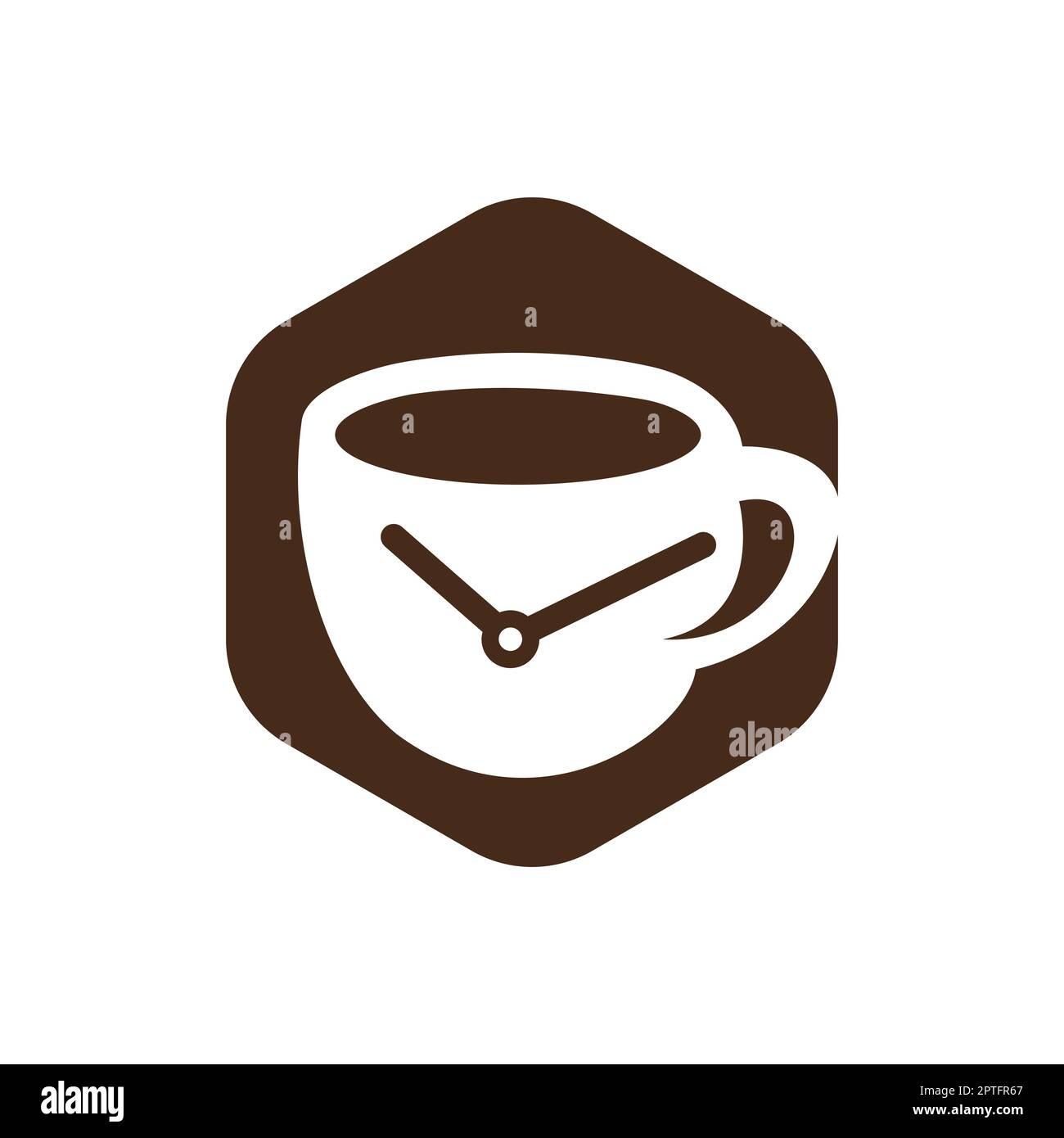 Coffee time vector logo design. Coffee cup time clock concept design ...