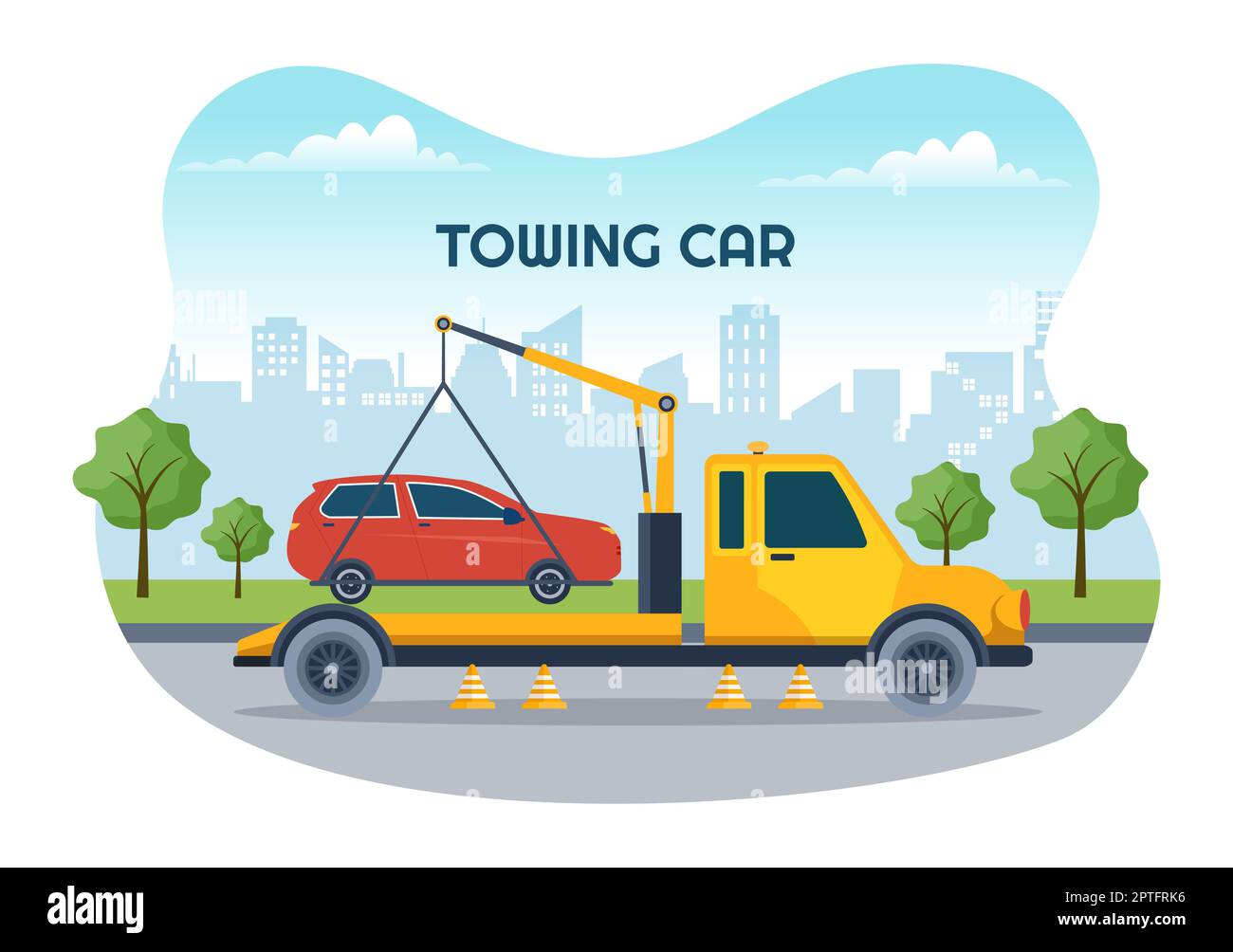 Auto Towing Car Using a Truck with Roadside Assistance Service in ...