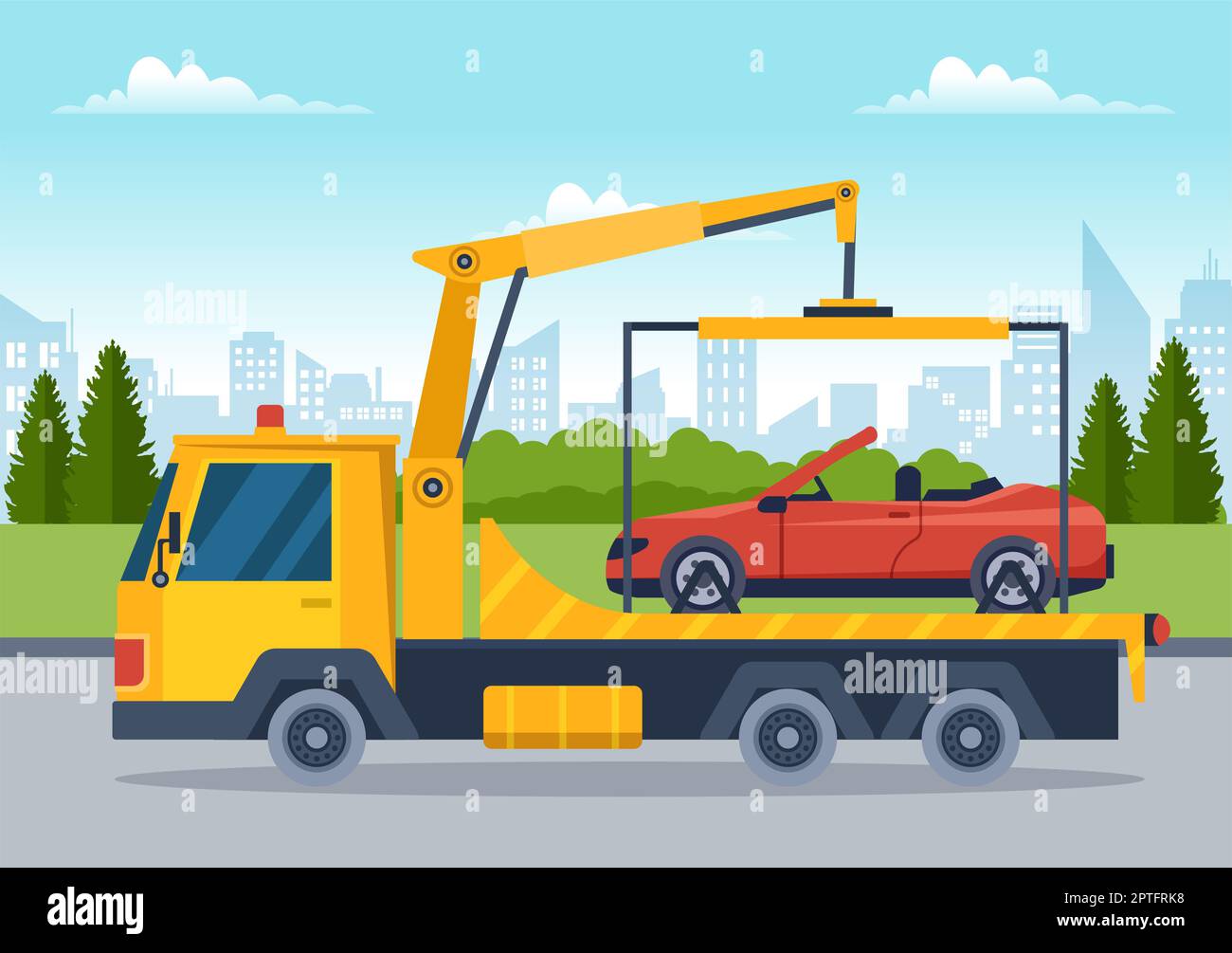 Auto Towing Car Using a Truck with Roadside Assistance Service in ...