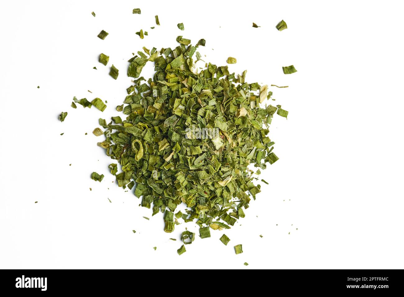Heap of dry scallion on white background Stock Photo - Alamy