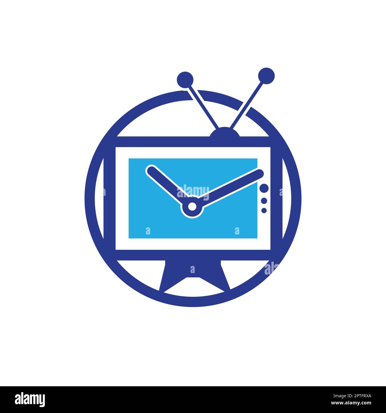 Movie time vector logo design. Television and clock icon vector logo ...