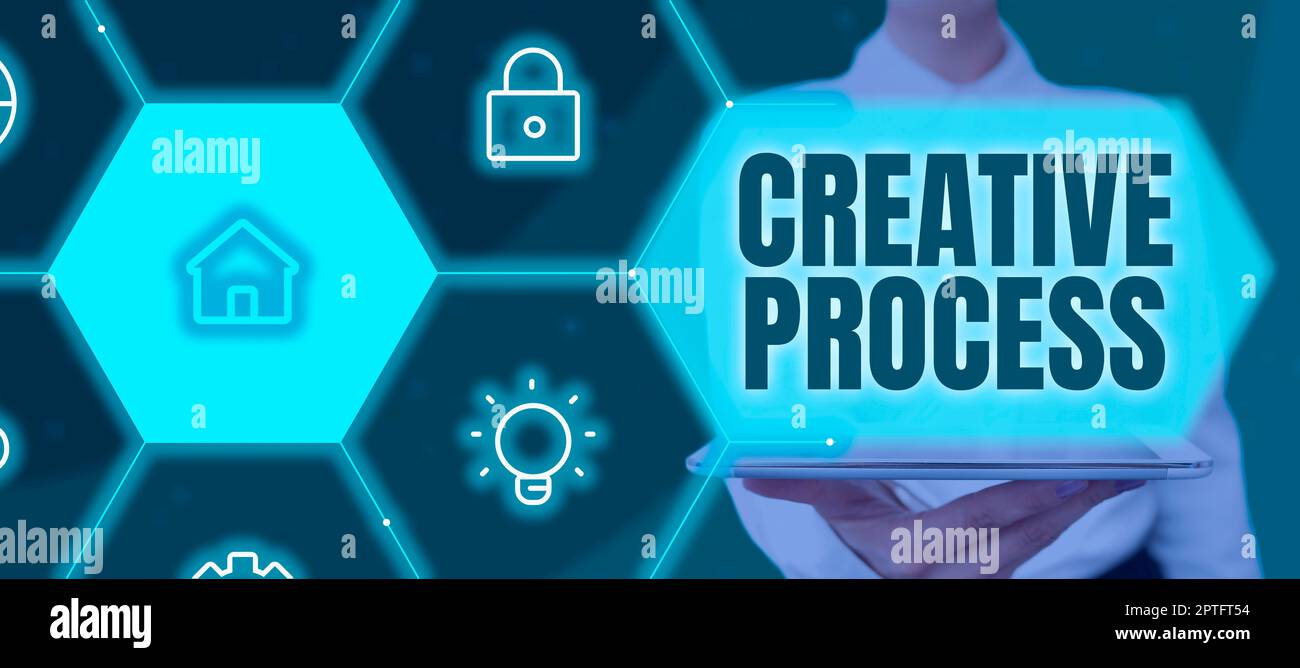 Conceptual caption Creative Process, Internet Concept connecting ideas ...