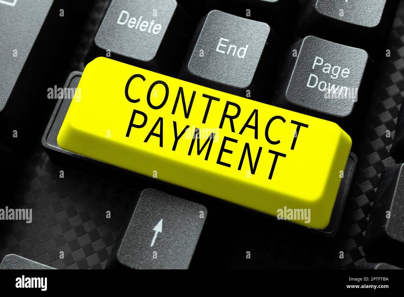 Sign displaying Contract Payment, Conceptual photo the percentage of visitors who take the ...