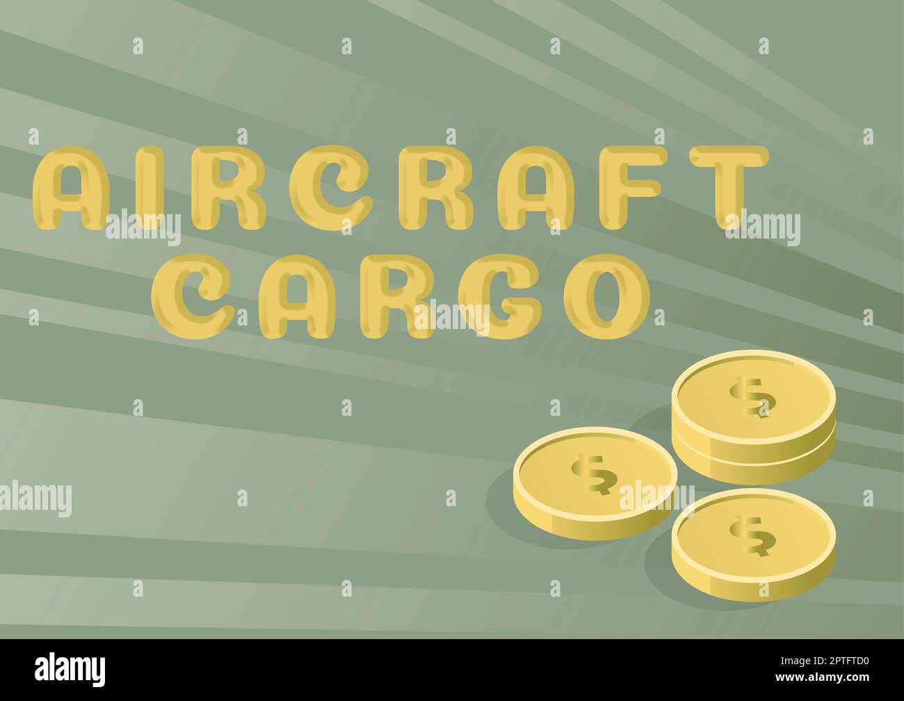 Text sign showing Aircraft Cargo, Business idea Freight Carrier Airmail ...