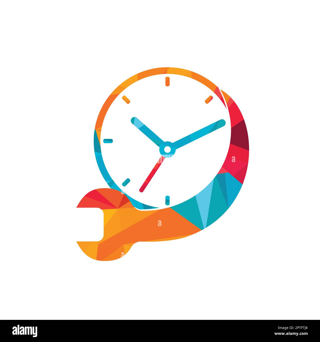 Service time vector logo design. Repair time logo design template Stock ...