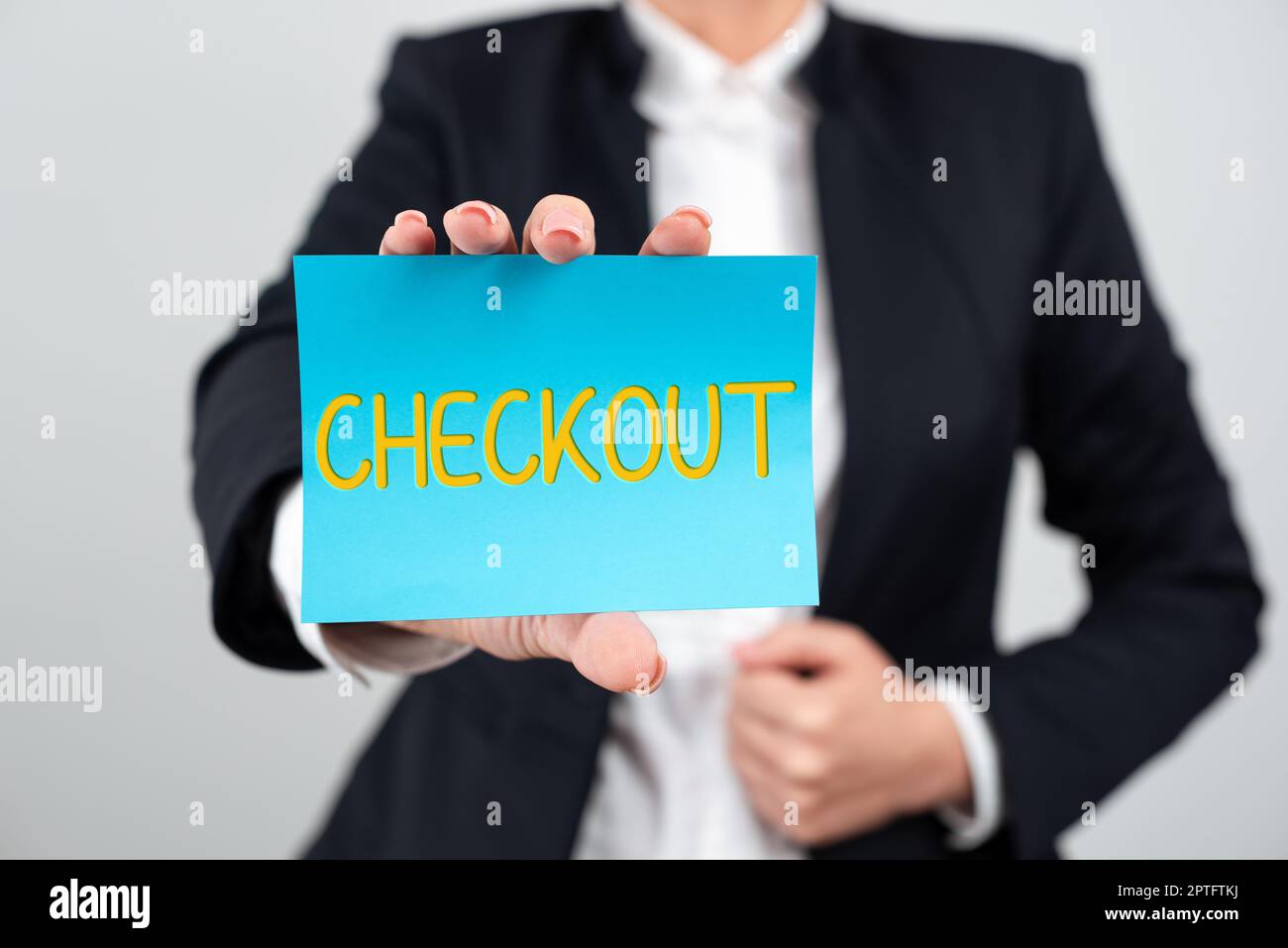 Conceptual caption Checkout, Business overview a point at which goods ...