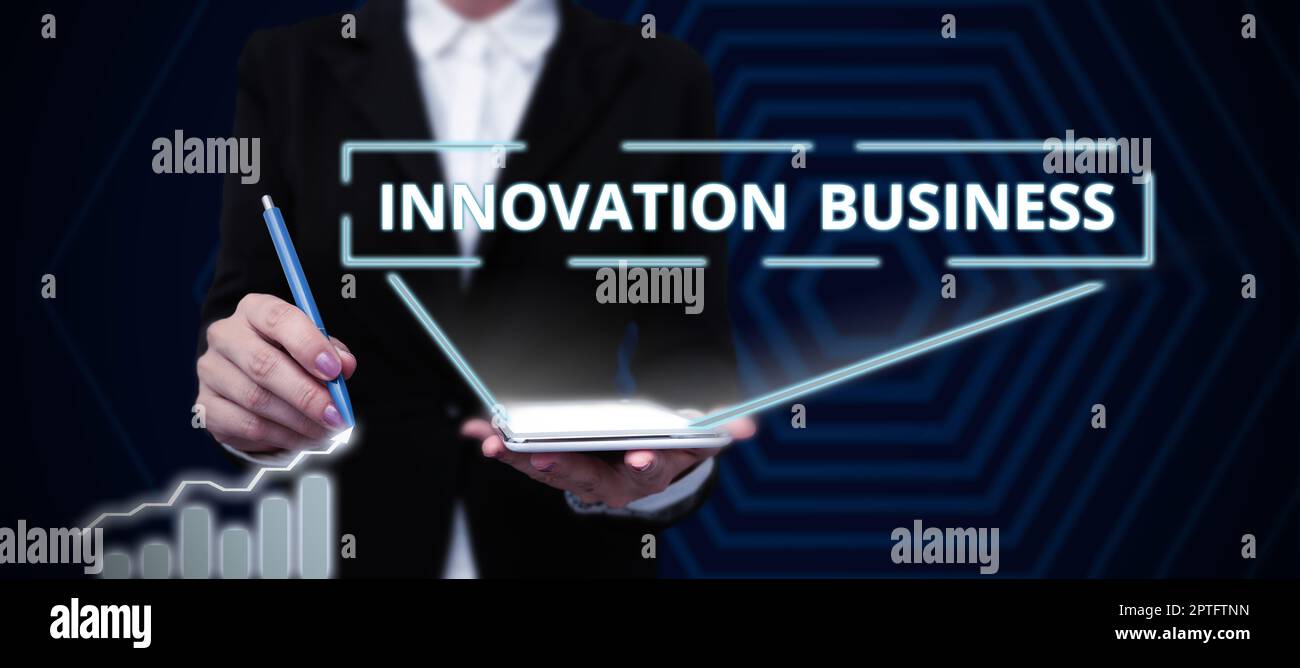 Conceptual caption Innovation Business, Business idea Introduce New ... Conceptual caption Innovation Business, Business idea Introduce New ...