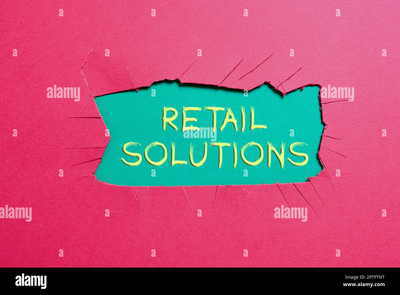 Writing Displaying Text Retail Solutions Internet Concept Process Of