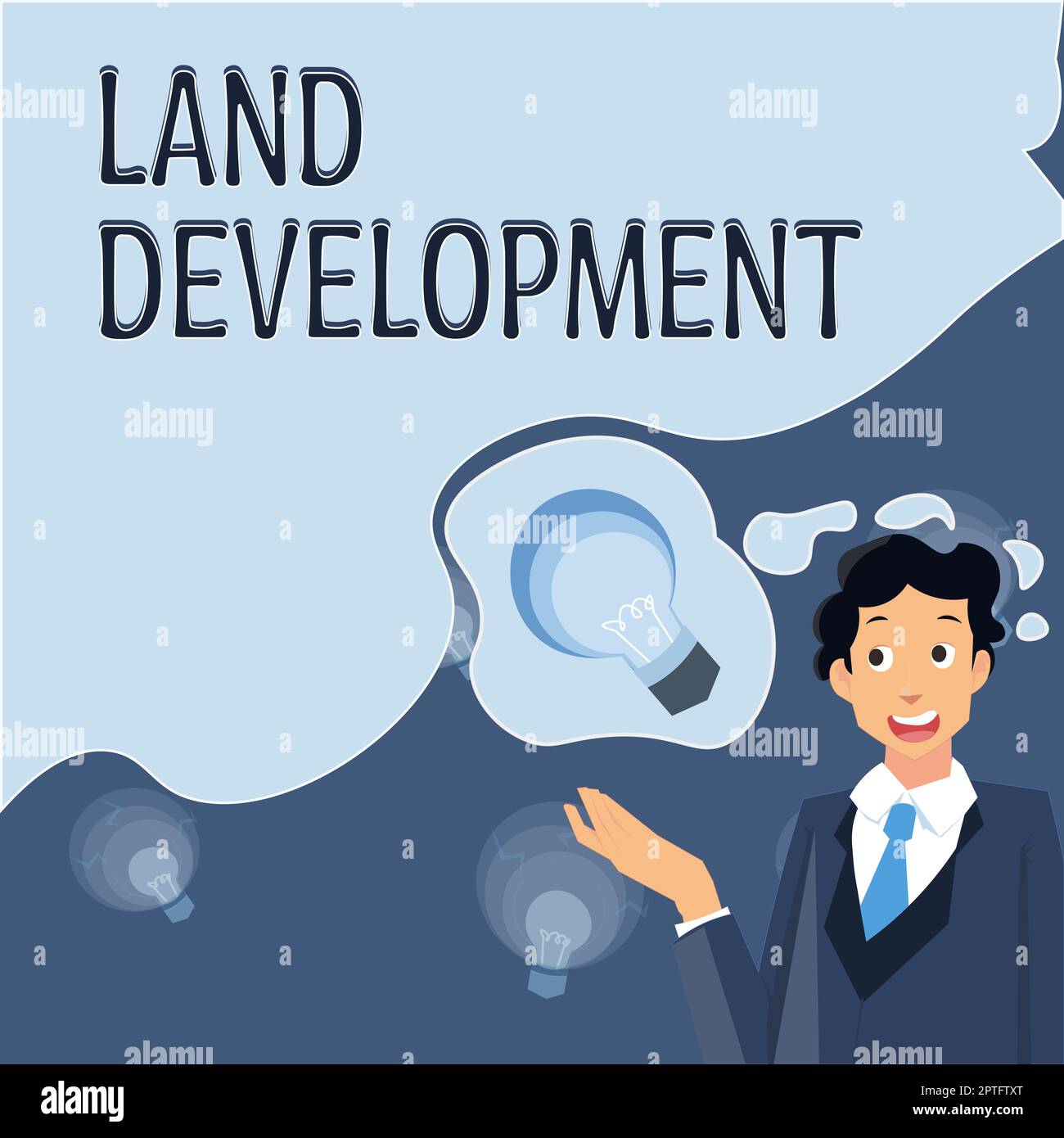 Conceptual display Land Development, Word for process of acquiring land ...