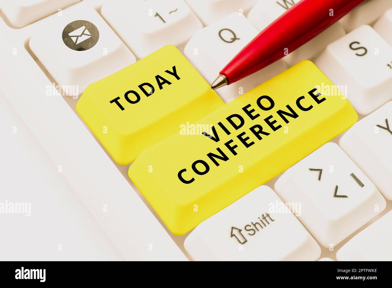 Conceptual caption Video Conference, Business overview showing in ...