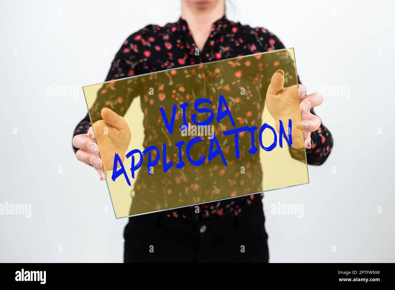 Writing displaying text Visa Application, Conceptual photo an process ...