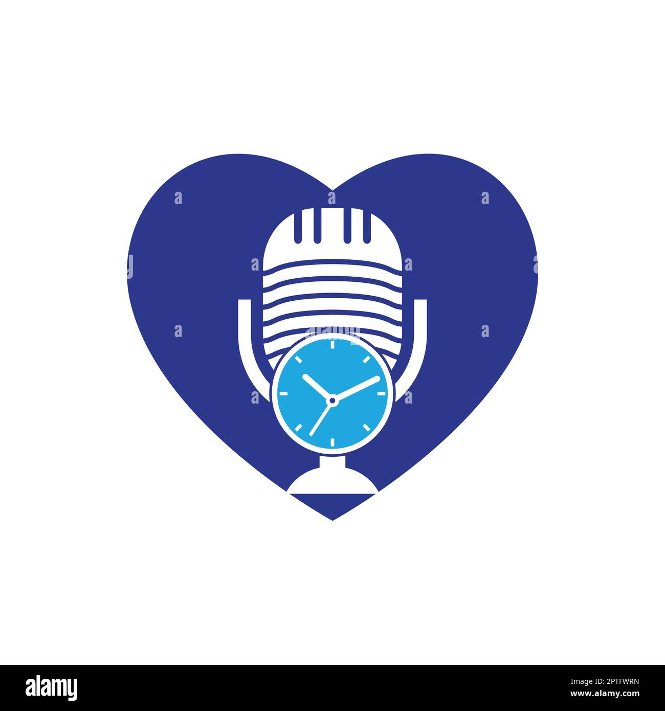 Podcast time vector logo design template Stock Vector Image & Art - Alamy