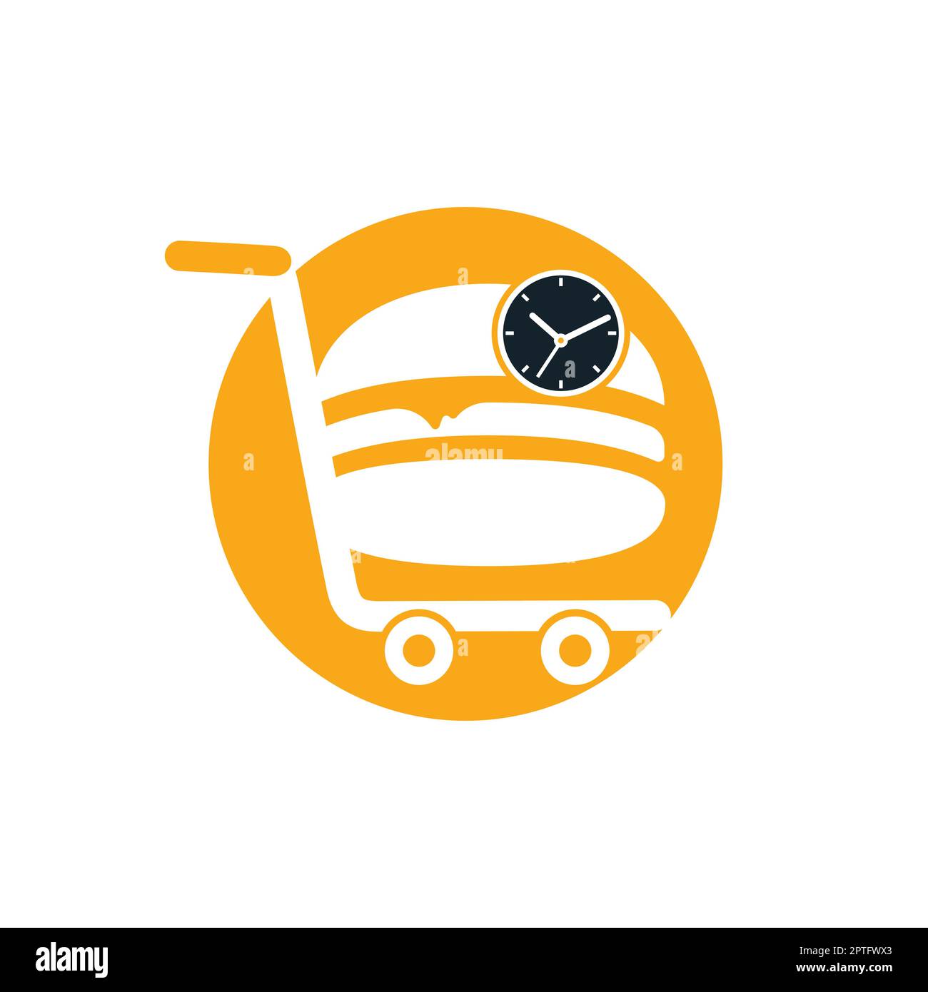 Food delivery vector logo design. On time food delivery logo concept ...