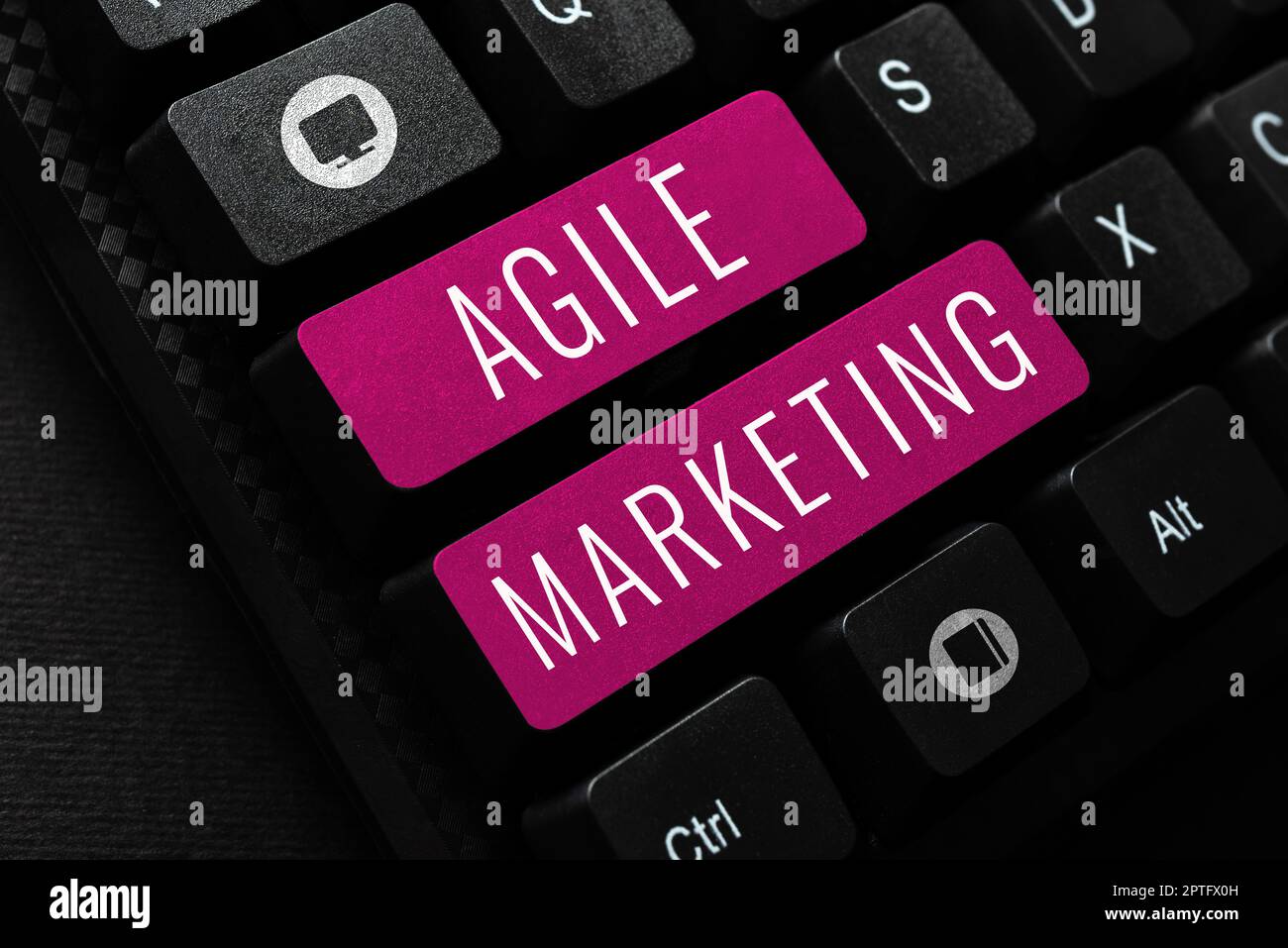 Writing displaying text Agile Marketing, Concept meaning focusing team ...