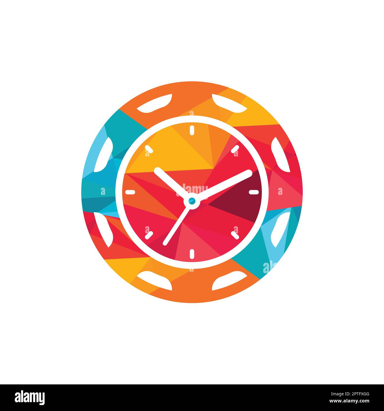 Service time vector logo design. Gear and analog clock icon vector ...