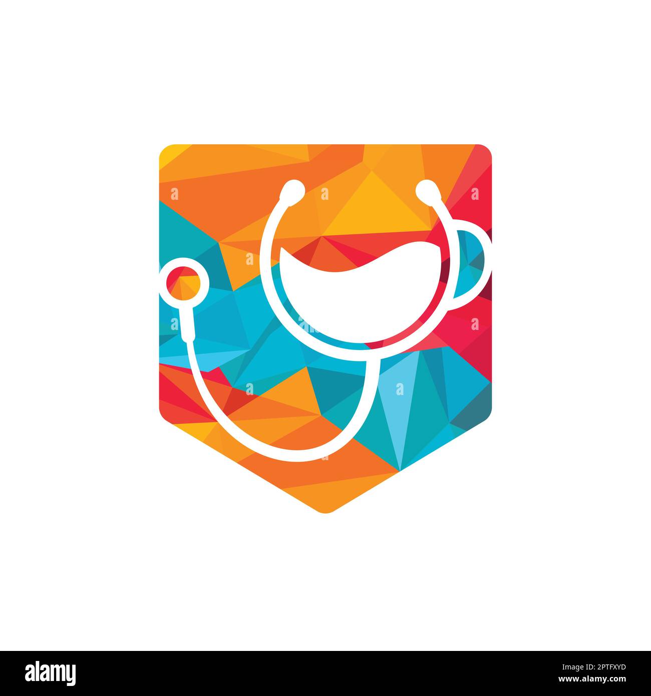 Healthy coffee vector logo design. Doctors stethoscope with coffee cup ...