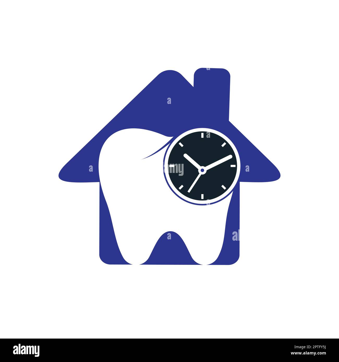 Dental time vector logo design template. Human tooth and clock icon ...